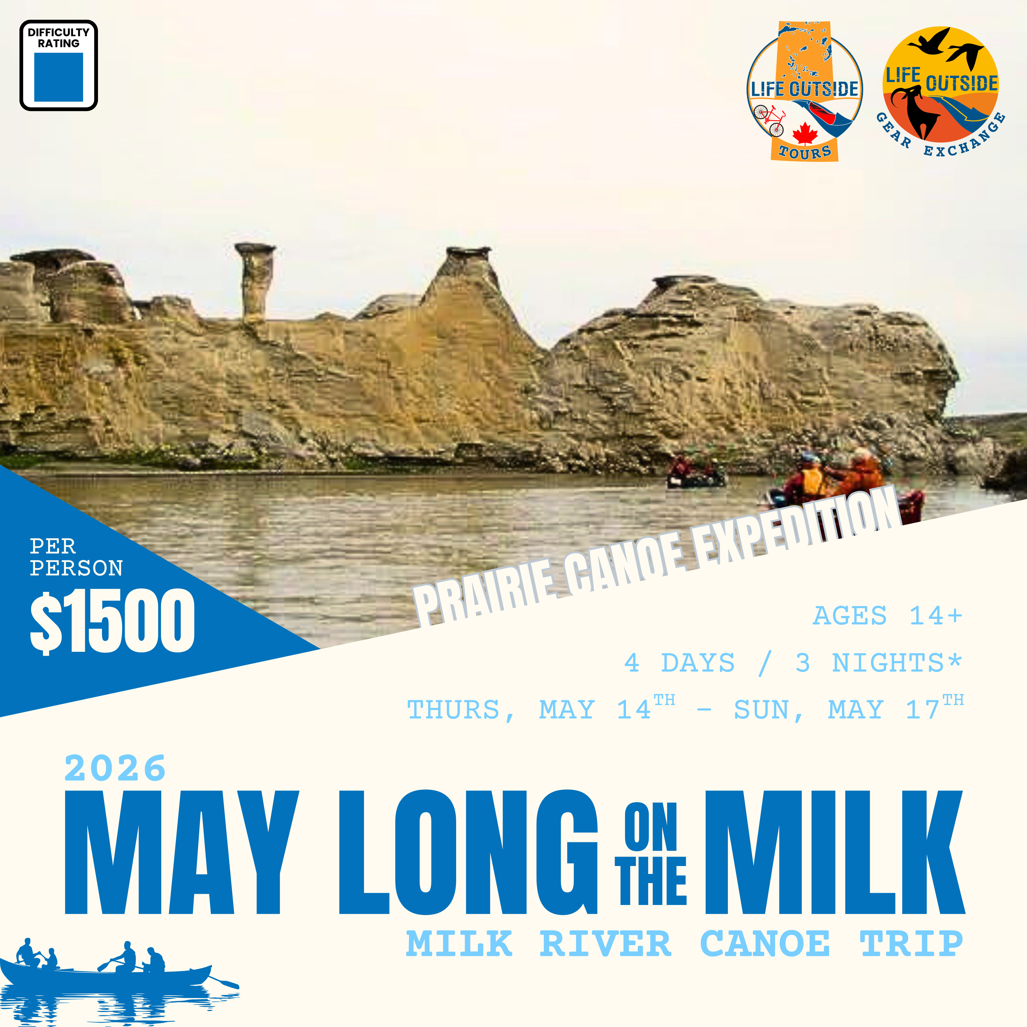 May Long on the Milk 4-Day Prairie Canoe Expedition - May 14-17, 2026 ...